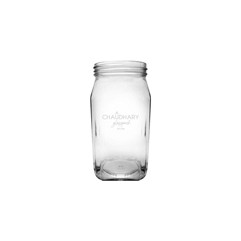 1000ml Square Honey Jar 77mm RO Neck - Chaudhary GlassPack