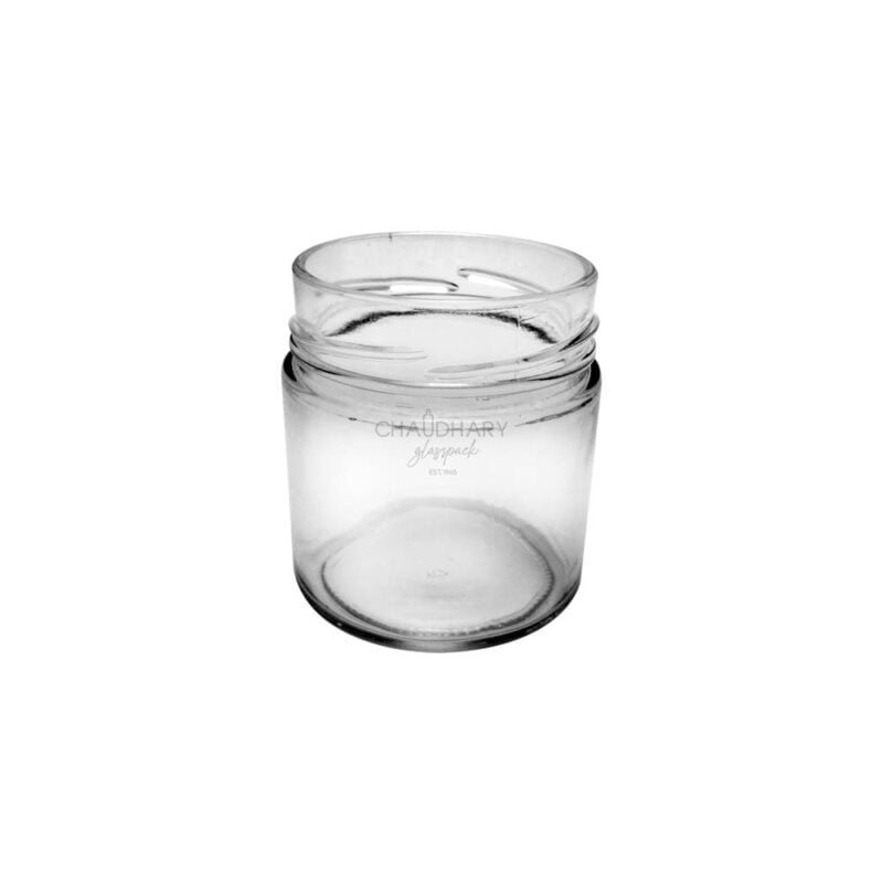250ml round clear glass jar