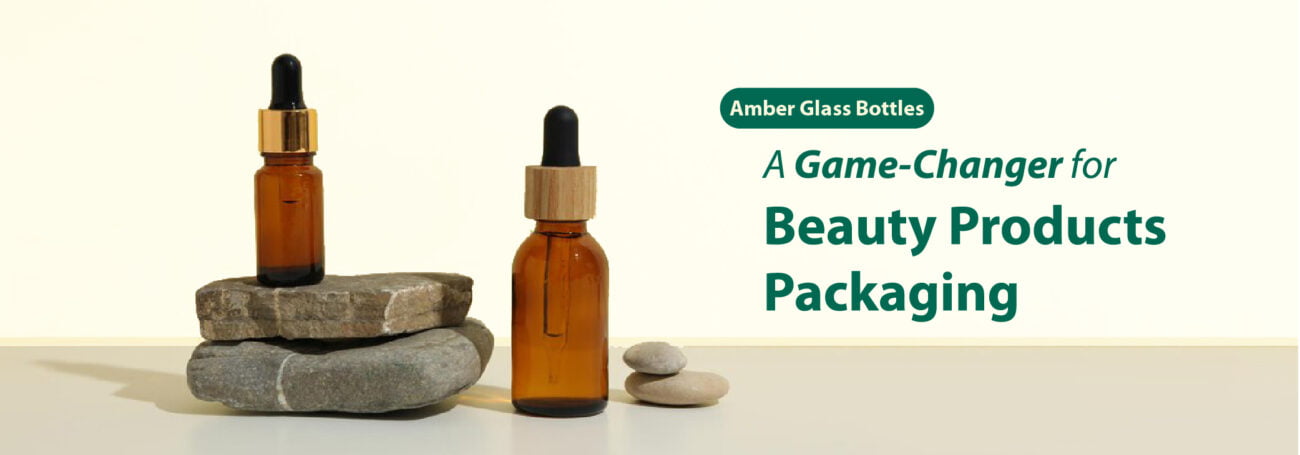 Amber Glass Bottles in Beauty Packaging